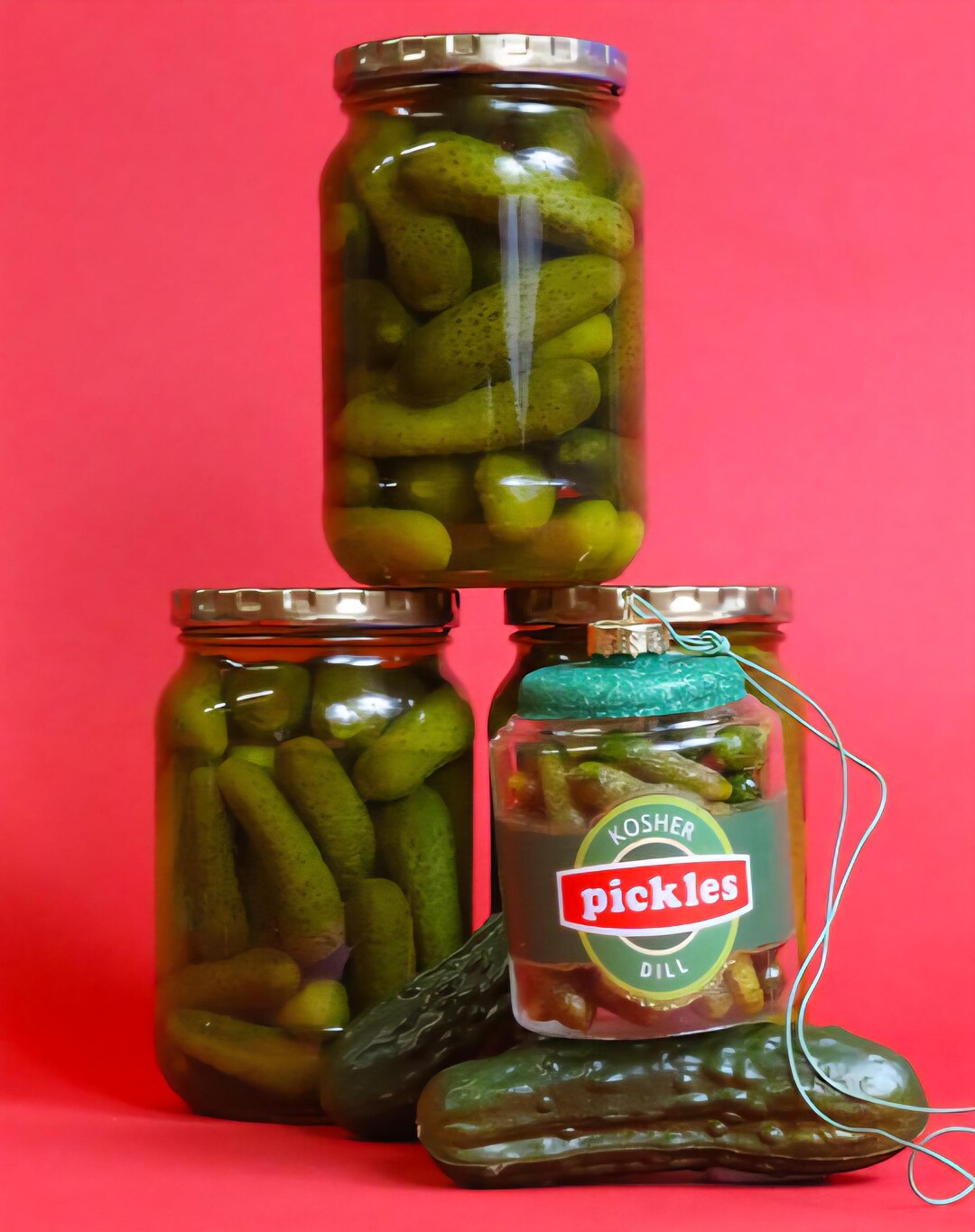 Pickles Jar 3D Glass and Resin Food Christmas Ornament - Etsy
