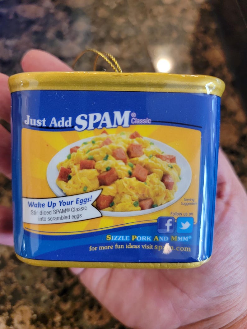 Licensed SPAM Canned Ham Food 3D Christmas Ornament - Etsy