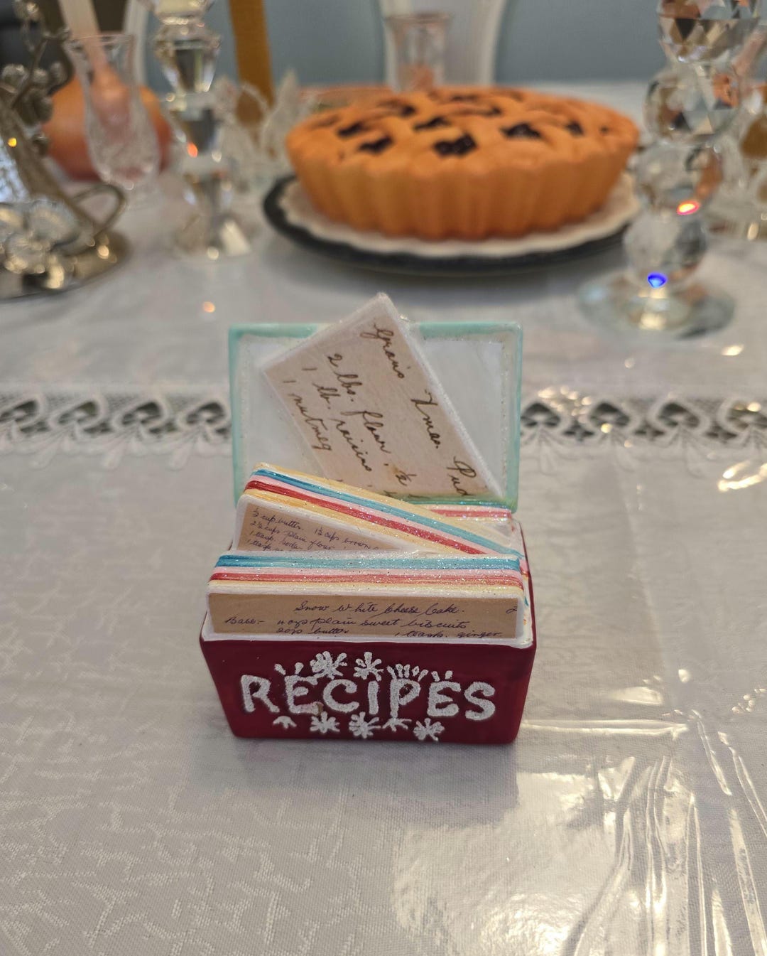 Vintage Recipe Box Food Glass 3D Christmas Ornament - Etsy