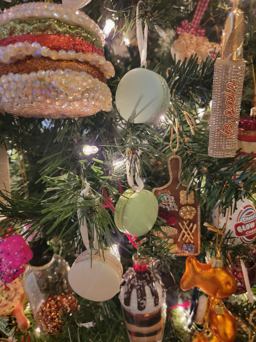 Choose Individual Macarons Christmas Food Dessert Ornament - Etsy