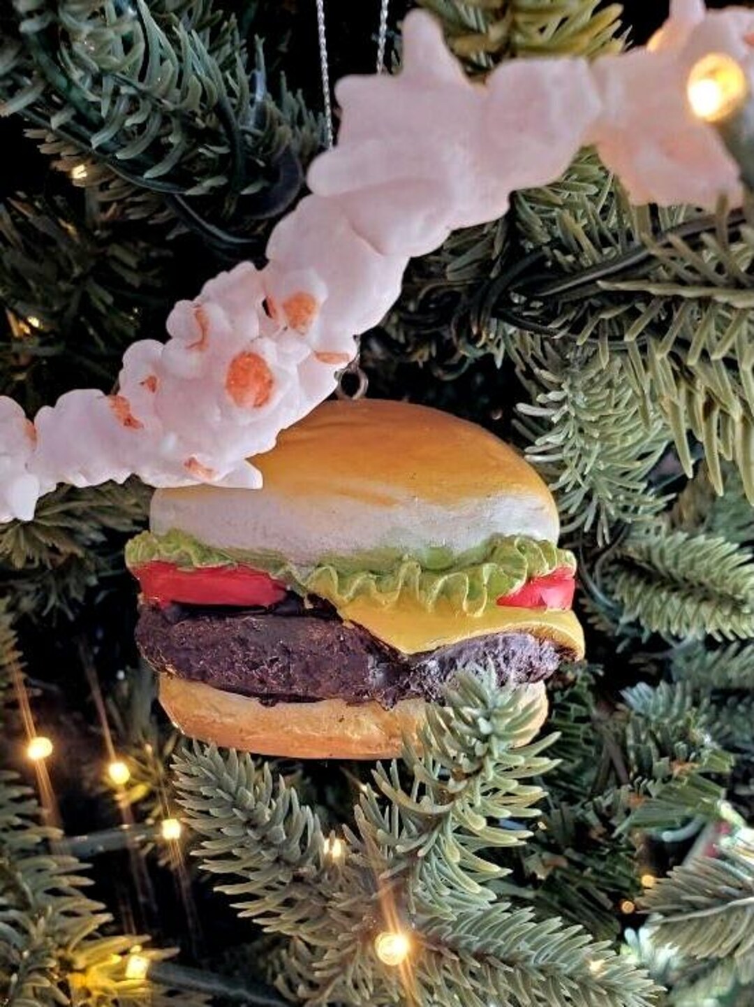 Resin Cheeseburger Fast Food Sandwich Christmas Ornament - Etsy