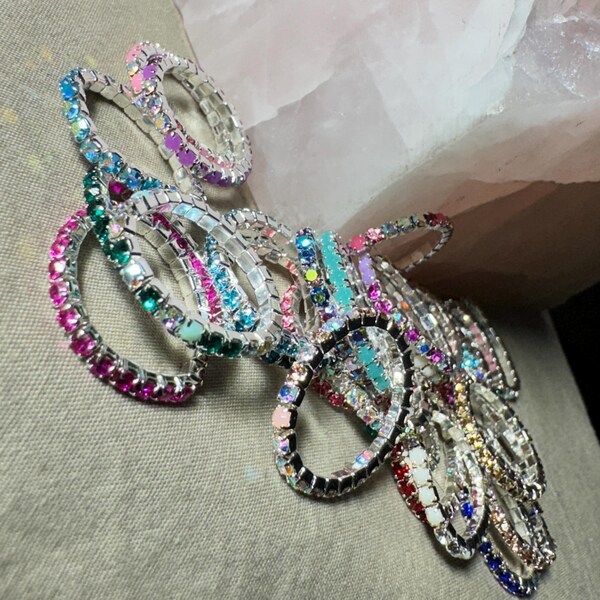 Rhinestone Stretch Ring - Etsy