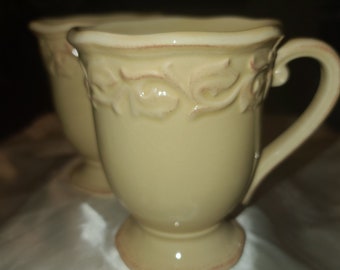 Pair Yellow Pottery Vintage Acme Craftware Barrel Shaped - Etsy