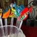 GLASS STIR STICKS Barware Colored Glass Stir Sticks Hand-blown Glass ...