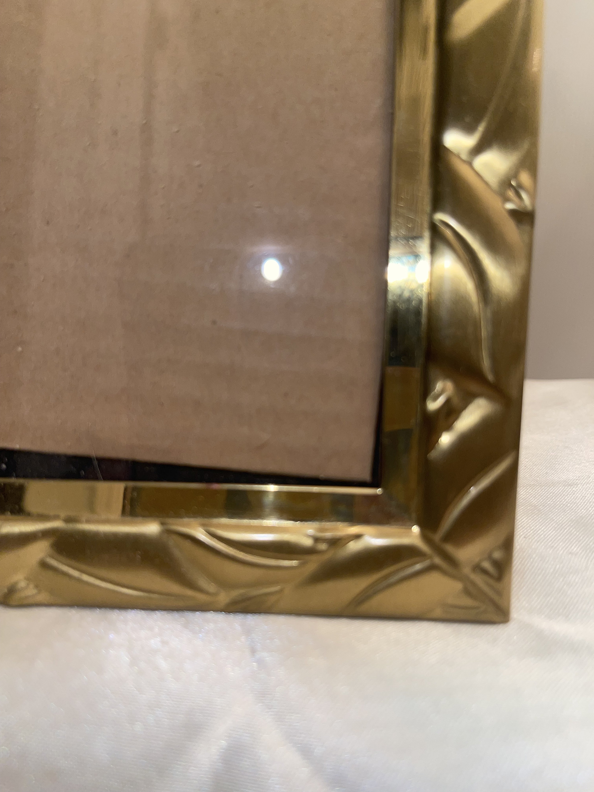 VINTAGE CARVED BRASS Picture Frame Brass Photo Frame Easel Frame Home ...