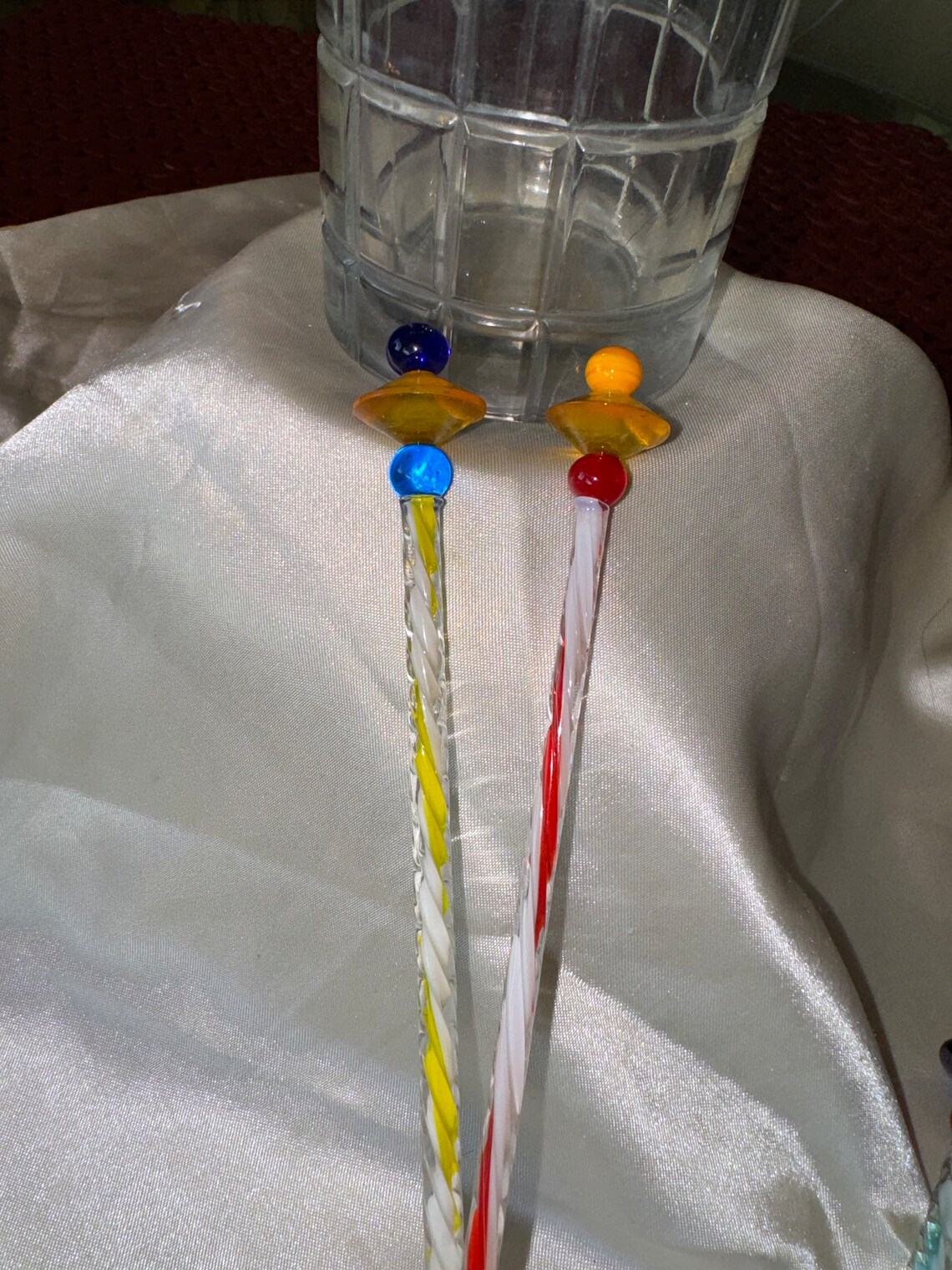 GLASS STIR STICKS Barware Colored Glass Stir Sticks Hand-blown Glass ...