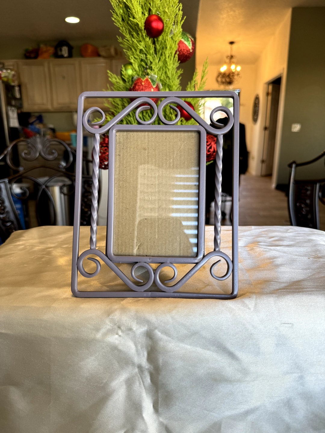 VINTAGE SCROLLED METAL Picture Frame Vintage Photo Frame Lavender ...
