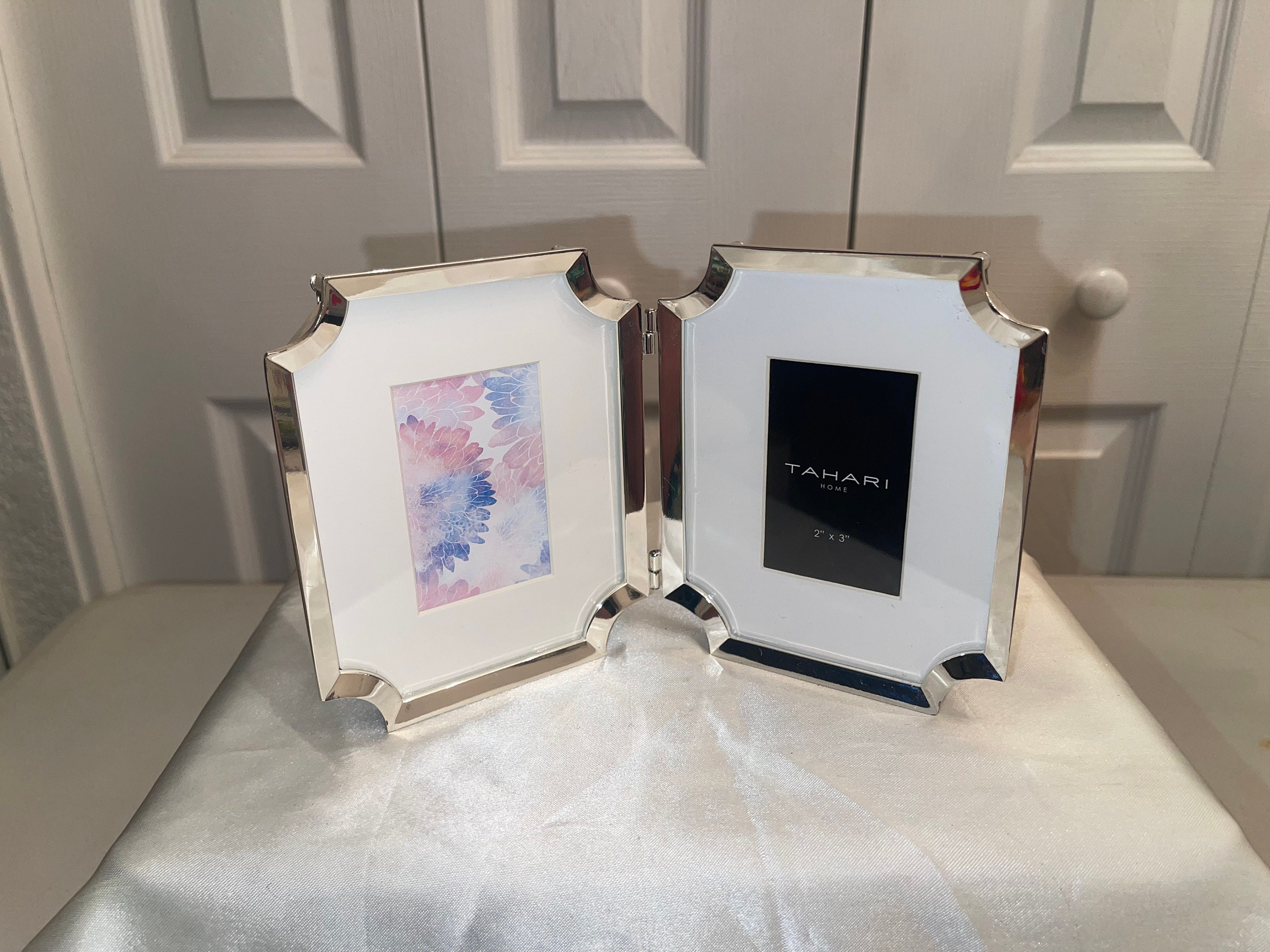 VINTAGE HINGED DOUBLE Picture Frame Silver Picture Frame - Etsy