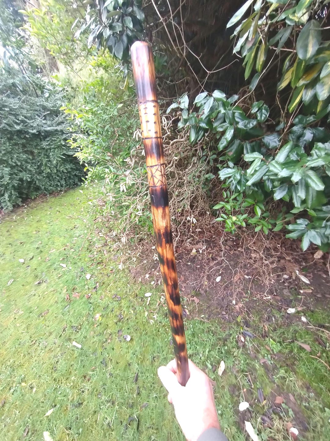 Hand Crafted Walking Staff Ideal Personalised Gift for the Outdoor ...