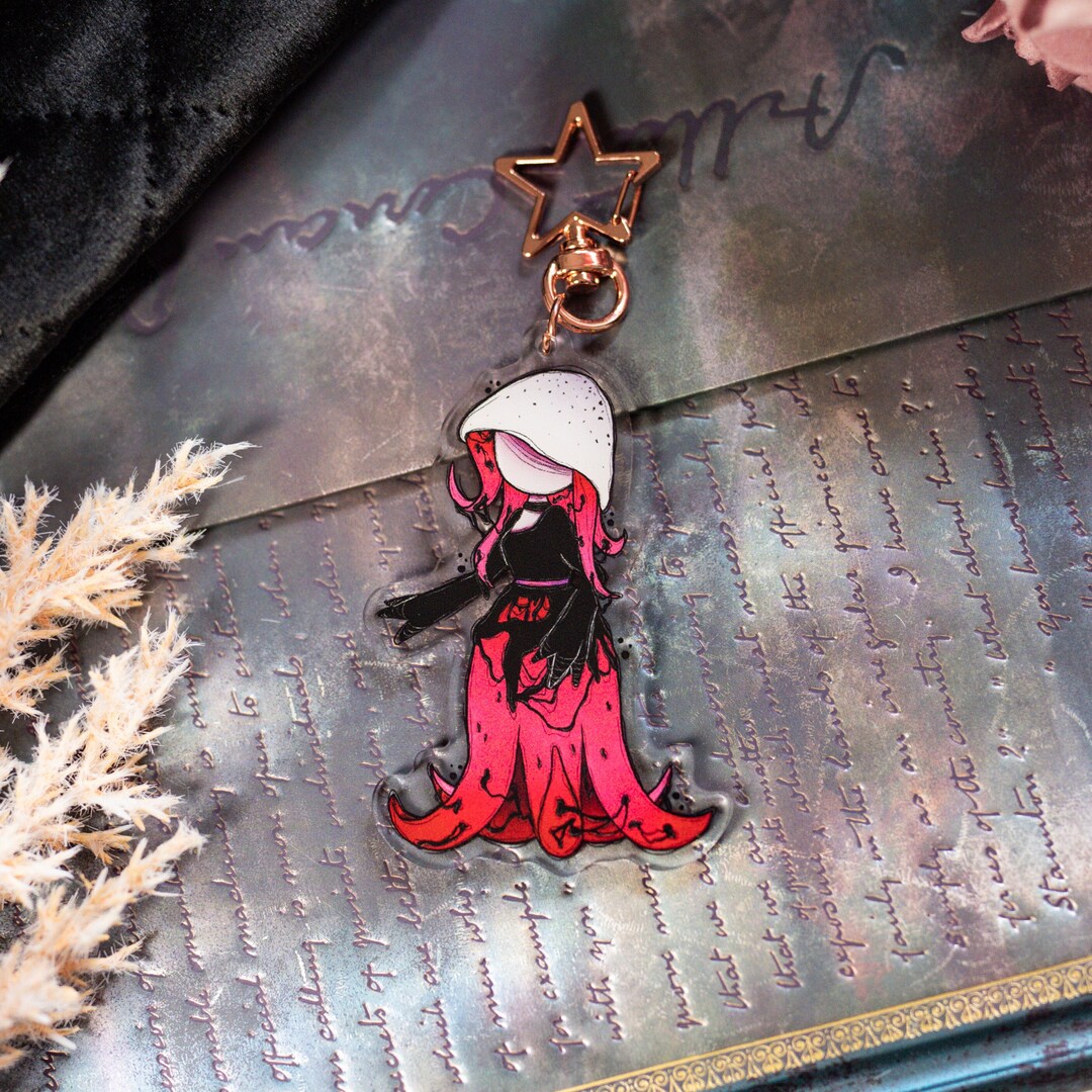 Acrylic Keychain Creepy Cute Red Clathrus Archeri devils Fingers ...