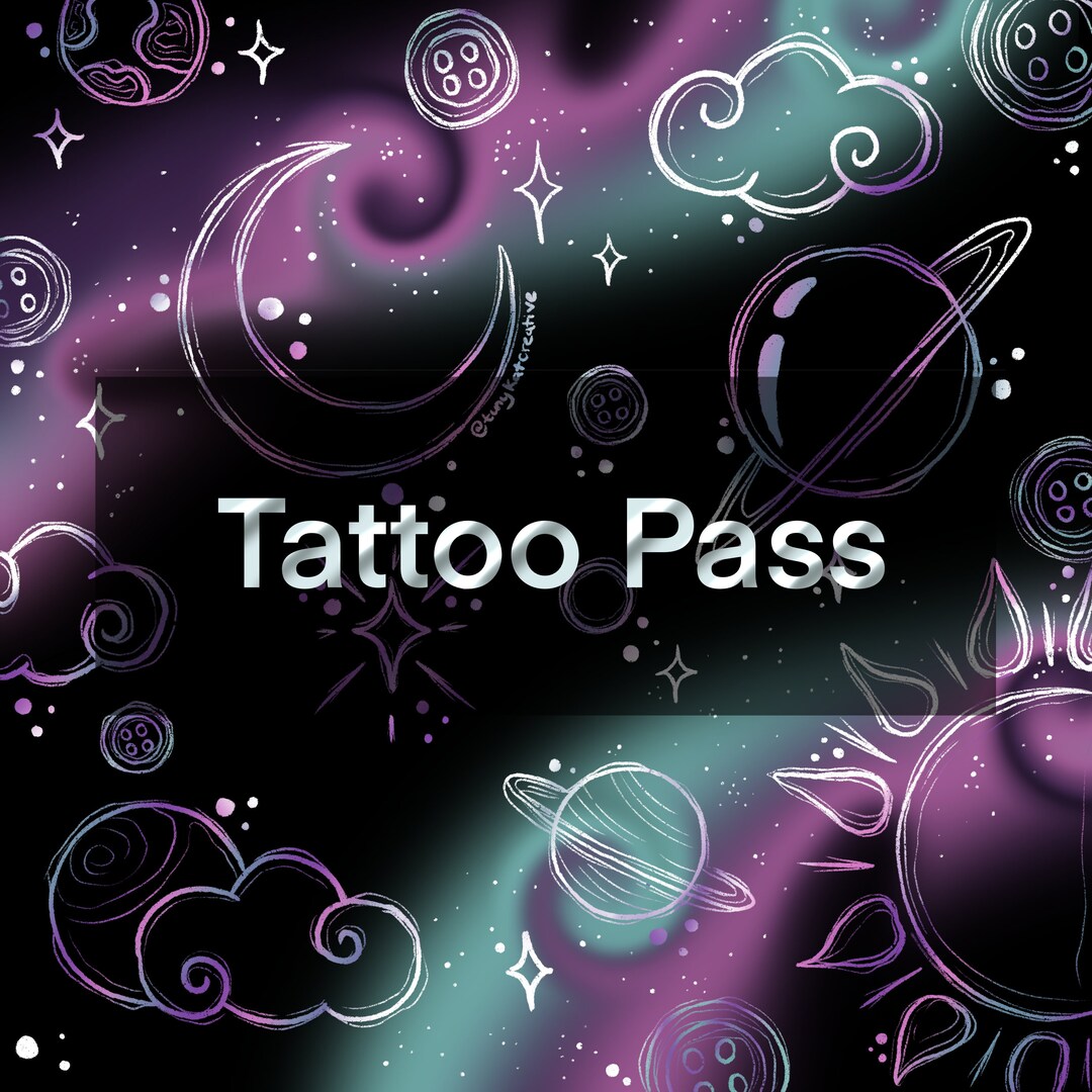 Tattoo Pass | Permission Ticket for Designs as Tattoos - Digital - Etsy