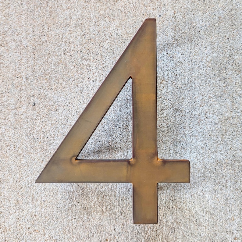 Modern Corten Steel House Numbers - 6 Inch - Etsy