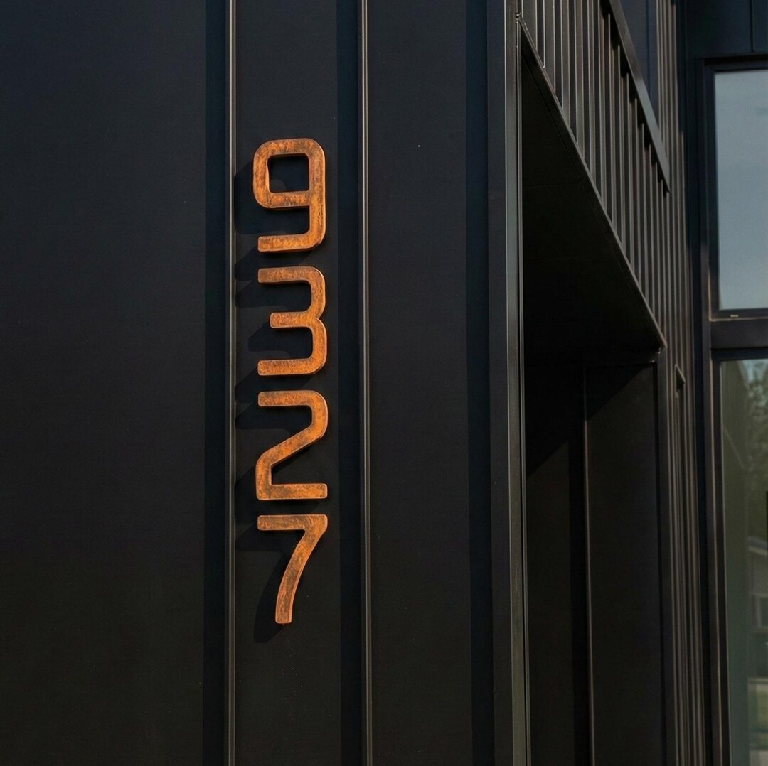 Industrial Corten Steel House Numbers - Etsy
