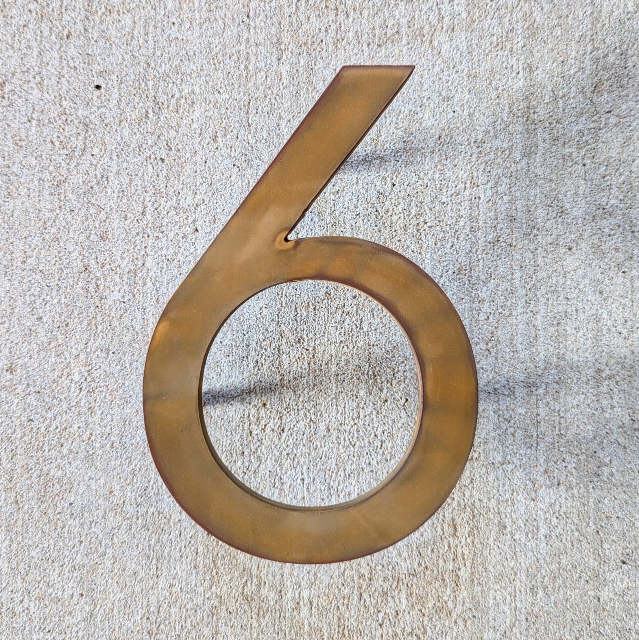 Modern Corten Steel House Numbers - Etsy