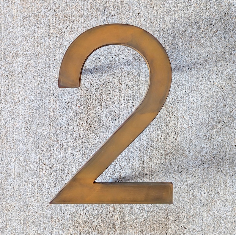 Modern Corten Steel House Numbers - 6 Inch - Etsy