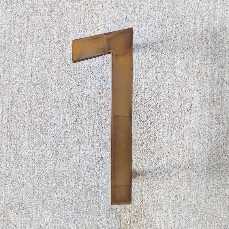 Modern Corten Steel House Numbers - Etsy