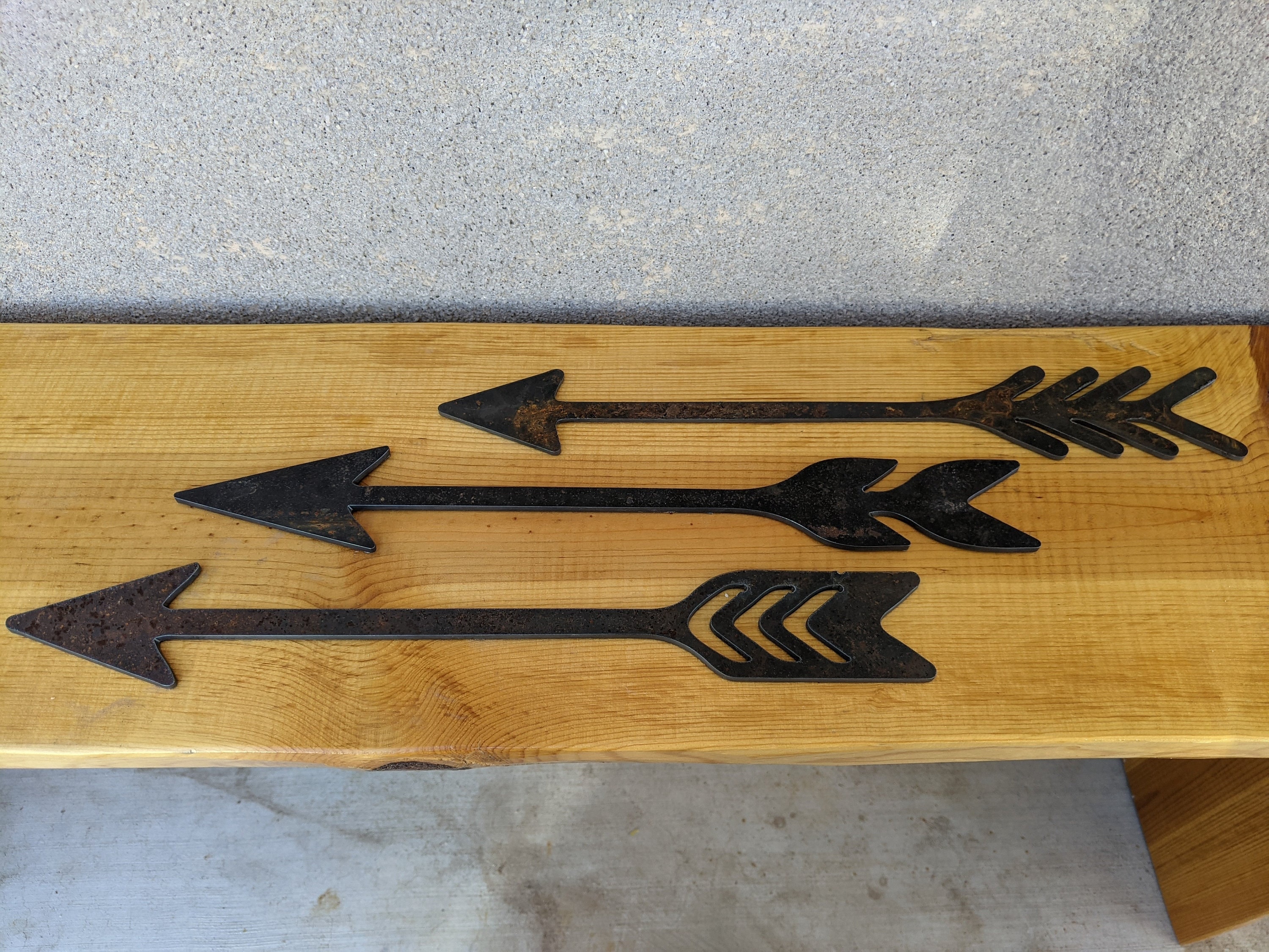 Rusty Steel Arrow Cutouts - Etsy