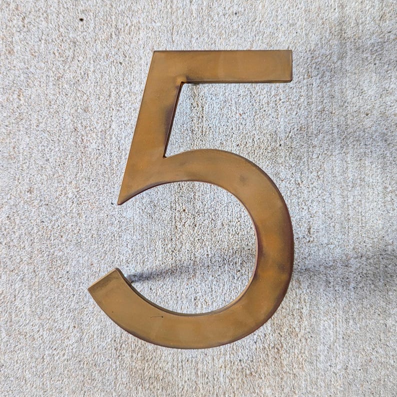 Modern Corten Steel House Numbers - 6 Inch - Etsy