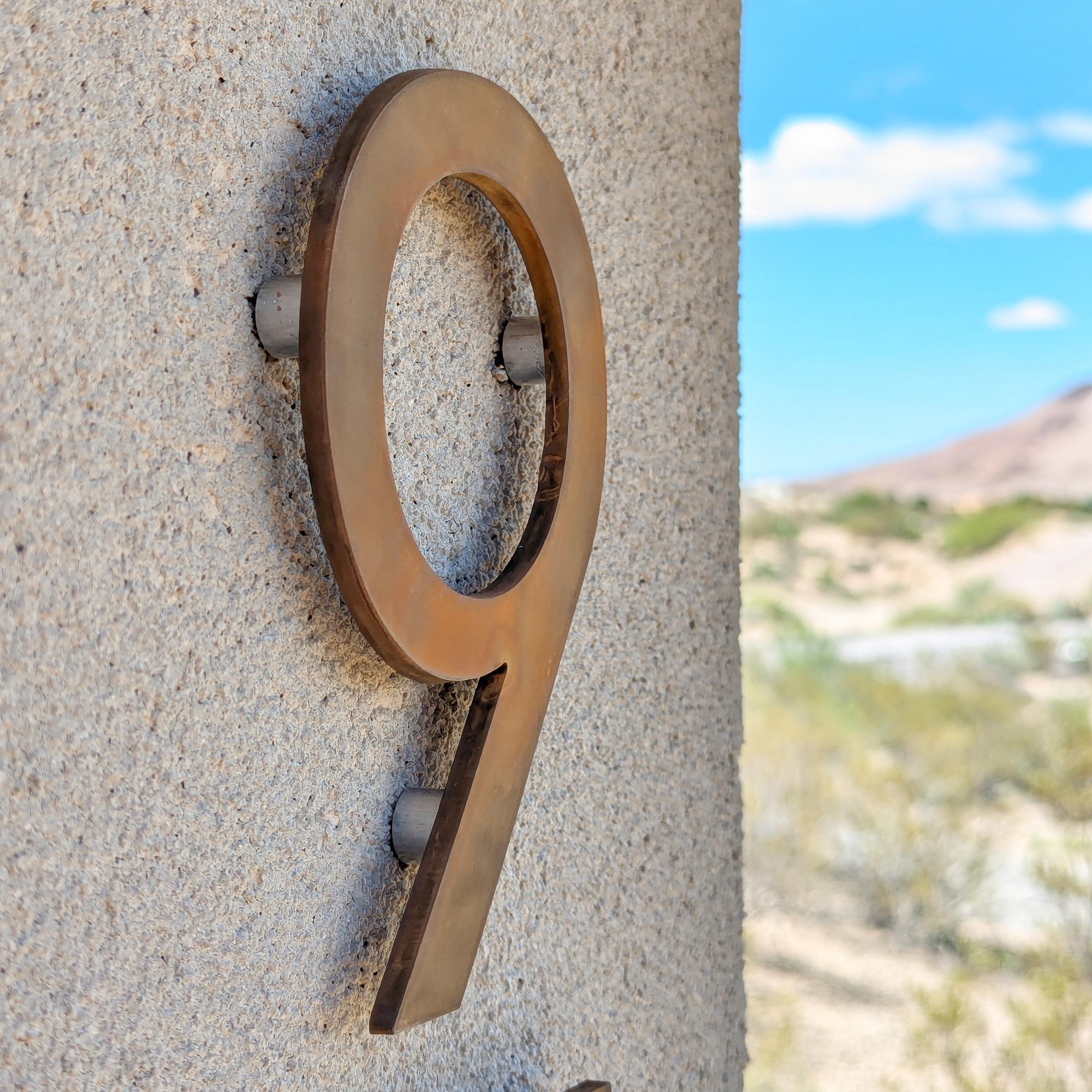 Modern Corten Steel House Numbers 6 Inch - Etsy