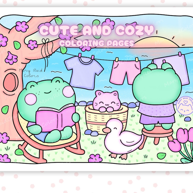 Cozy Girl Coloring Book - Etsy