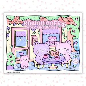 Kawaii Coloring Pages for Adults, Cozy Coloring Pages, Aesthetic ...