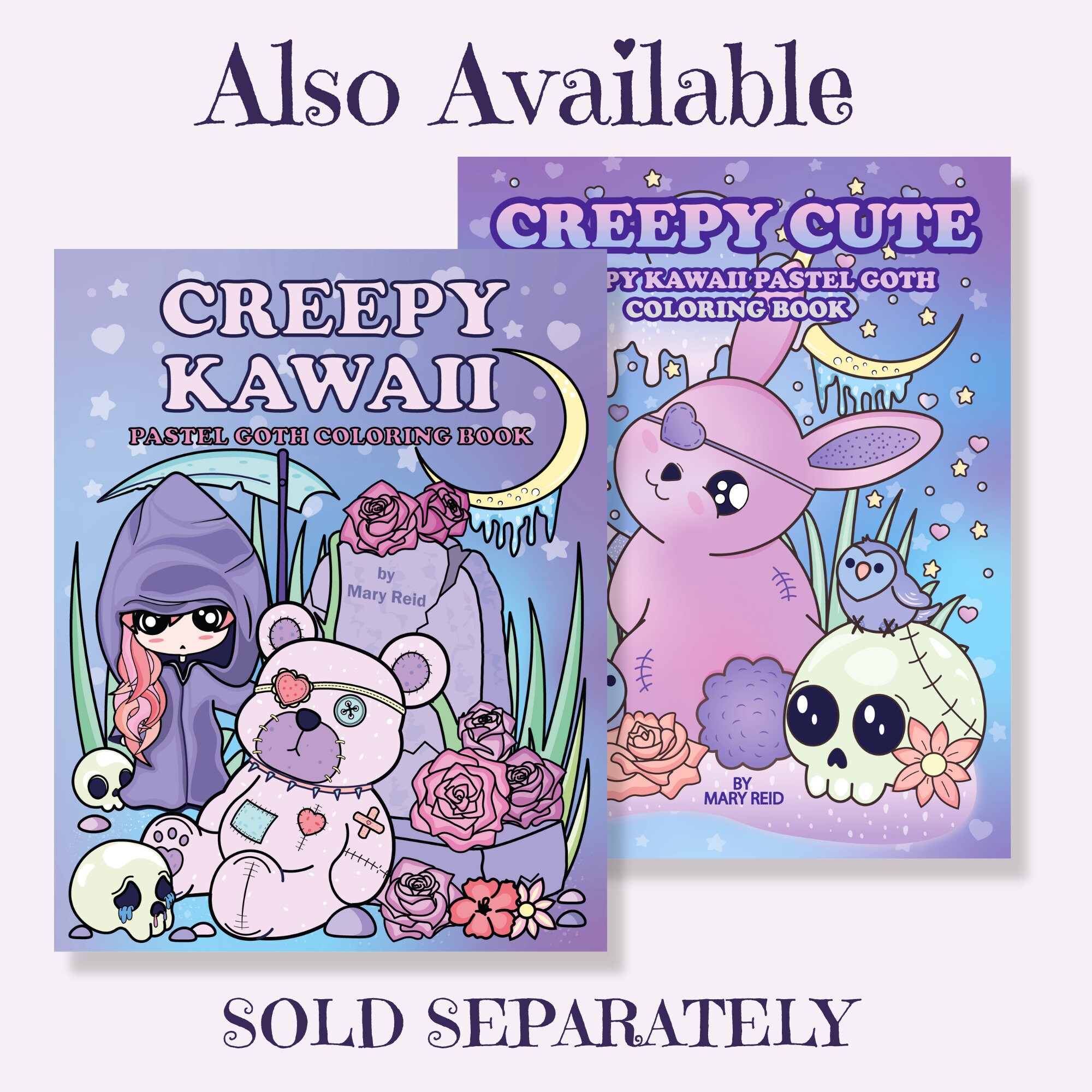 Creepy Kawaii Coloring Book Pastel Goth Coloring Book Kawaii - Etsy