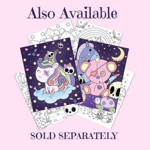 Pastel Goth Coloring Pages Funny Coloring Pages Gothic - Etsy