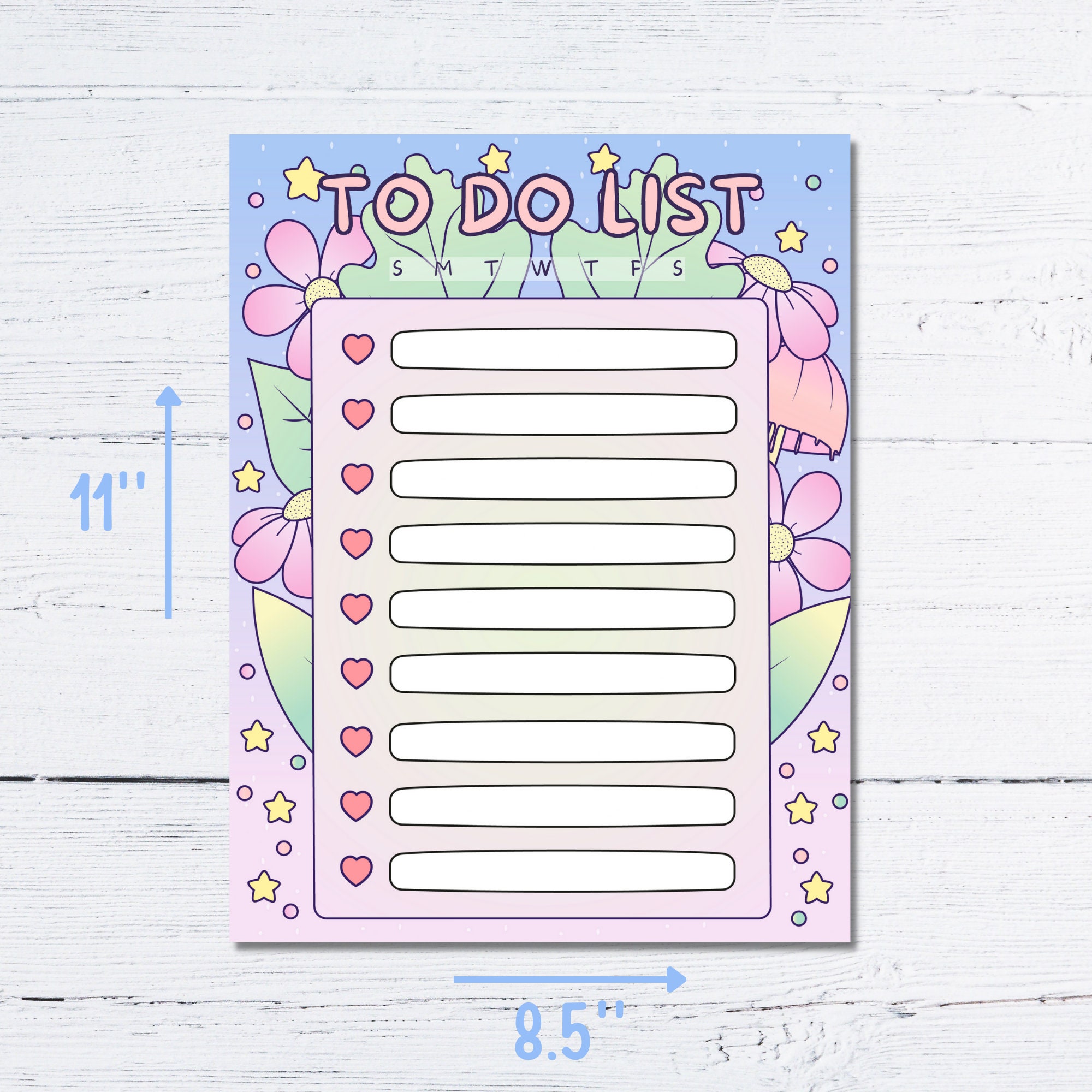 Printable to Do List, Floral Daily Planner (PDF Download) - Etsy
