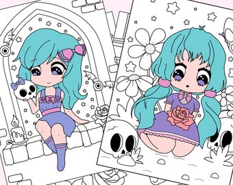 Lolita Coloring Pages - Etsy