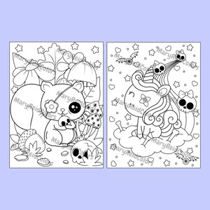 Creepy Kawaii Coloring Pages, Creepy Cute Coloring Pages, Cute ...