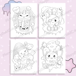 Creepy Kawaii Coloring Books, Pastel Goth Coloring Books, Kawaii ...