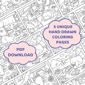 Kawaii Coloring Pages for Adults, Kawaii Summer Coloring Pages, Summer ...