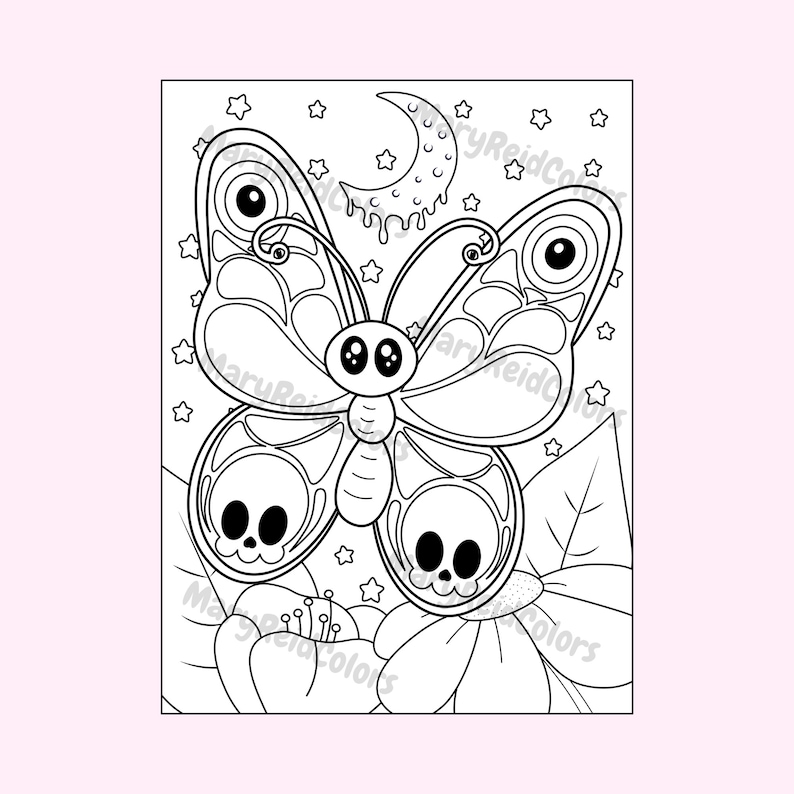 Creepy Kawaii Coloring Pages Creepy Cute Coloring Pages - Etsy
