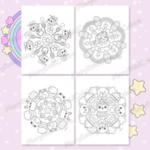 Kawaii Coloring Book, Cute Coloring Pages for Adults, Cute Kawaii ...