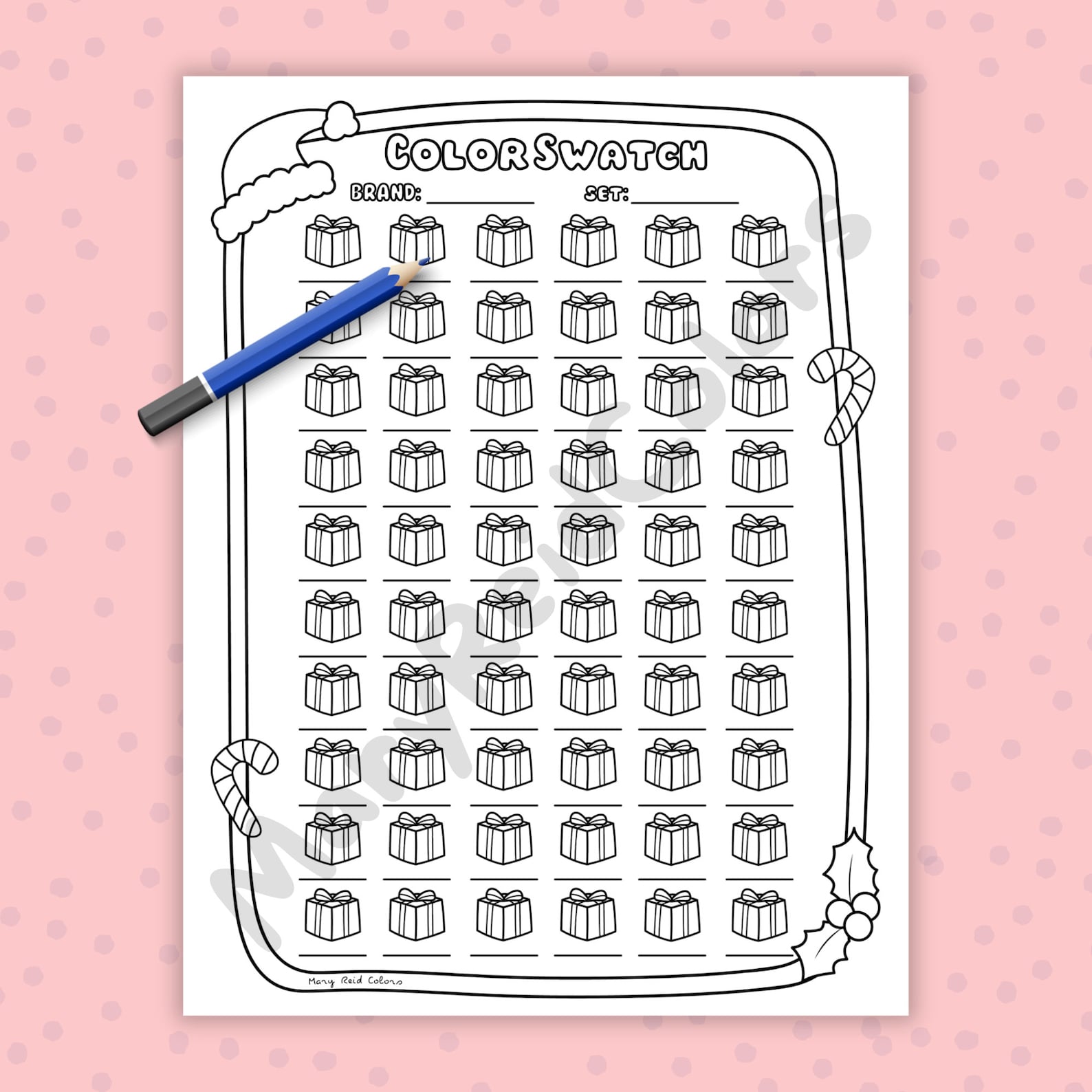 Blank Color Swatch, Printable Color Chart, Chart Sheets, Season Color ...