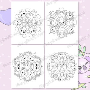 Kawaii Coloring Book, Cute Coloring Pages for Adults, Cute Kawaii ...