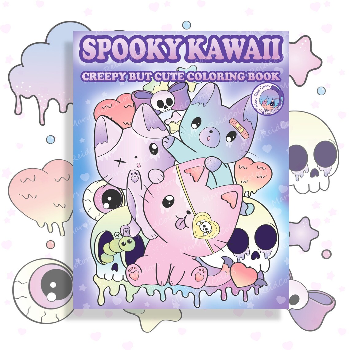 Creepy Kawaii Coloring Book Pastel Goth Coloring Book Kawaii - Etsy