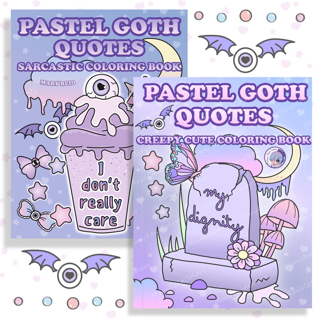 Pastel Goth Coloring Books, Quote Coloring Books, Relaxing Coloring ...