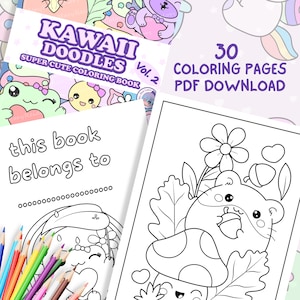 Kawaii Coloring Book, Doodle Coloring Pages, Kawaii Coloring Pages ...