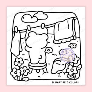 Spring Bold and Easy Coloring Pages, Cute Spring Coloring Book, Cozy ...
