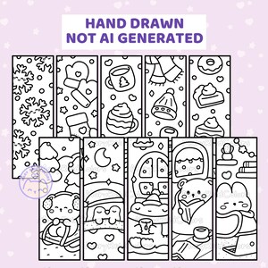 Winter Coloring Bookmarks, Bookmarks to Color, Printable Coloring ...