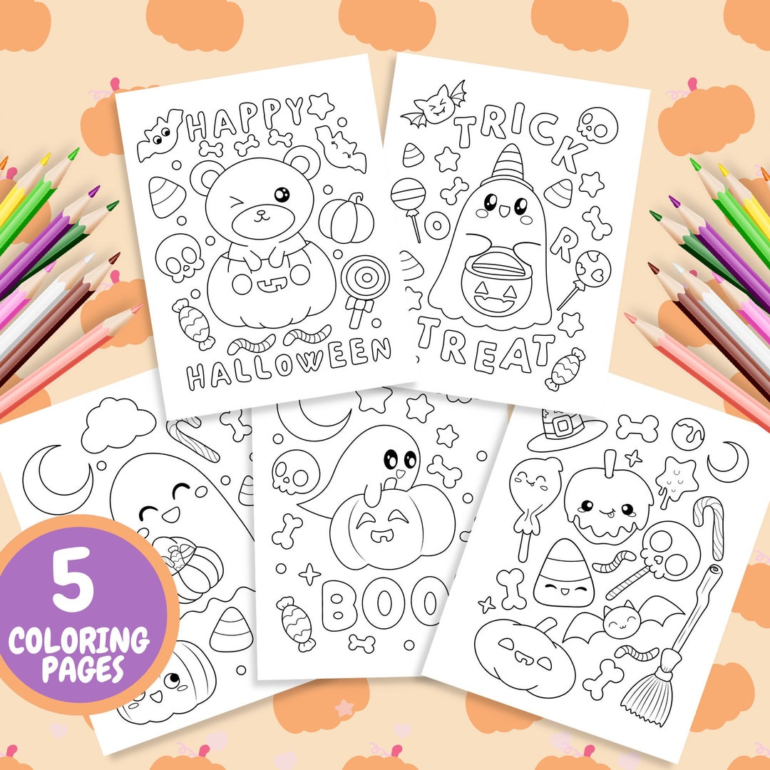 Cute Halloween Coloring Pages, Halloween Coloring Pages for Kids ...