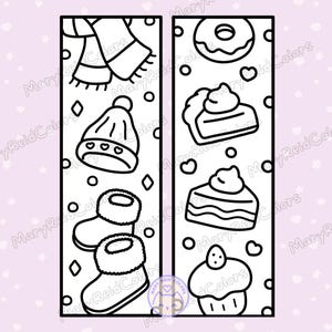 Winter Coloring Bookmarks, Bookmarks to Color, Printable Coloring ...