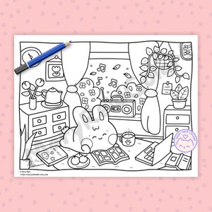 Cozy Coloring Pages: Kawaii Japanese Printable (PDF Download) - Etsy