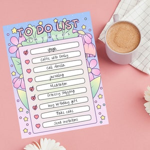 Cute Printable to Do List Floral to Do List Pastel to Do - Etsy