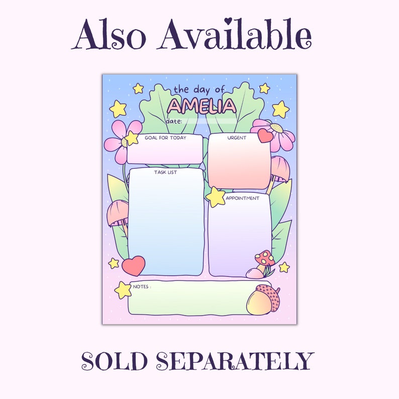 Cute Printable Monthly Planner Kawaii Daily Planner Cute - Etsy