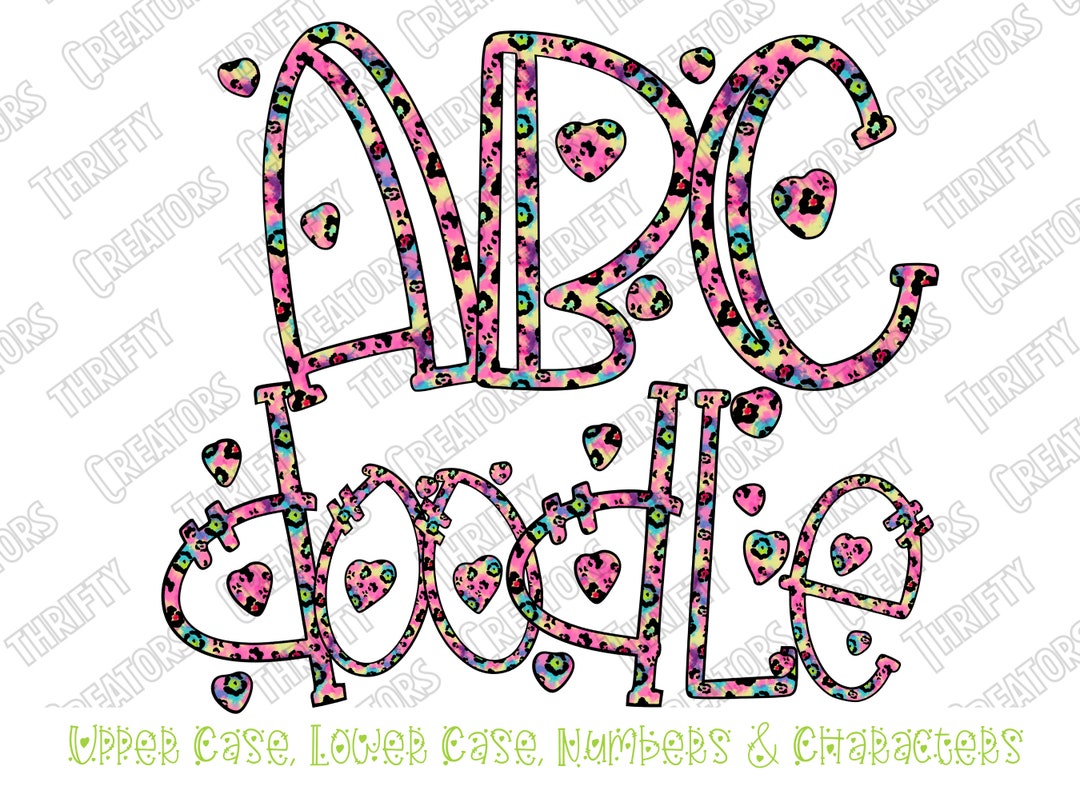 Cute Letters, Retro Letters, Retro PNG Alphabet, Retro Font, Doodle ...