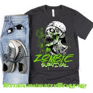 Zombie Survival, Designs for Men, Dtf Designs, Hoodie Designs, Png ...