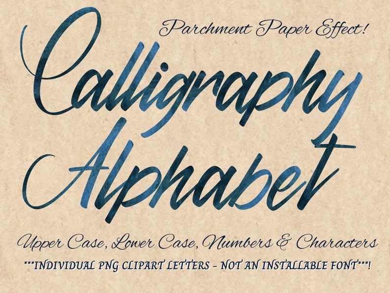 Calligraphy Letters for Digital Art Sublimation Designs - Etsy