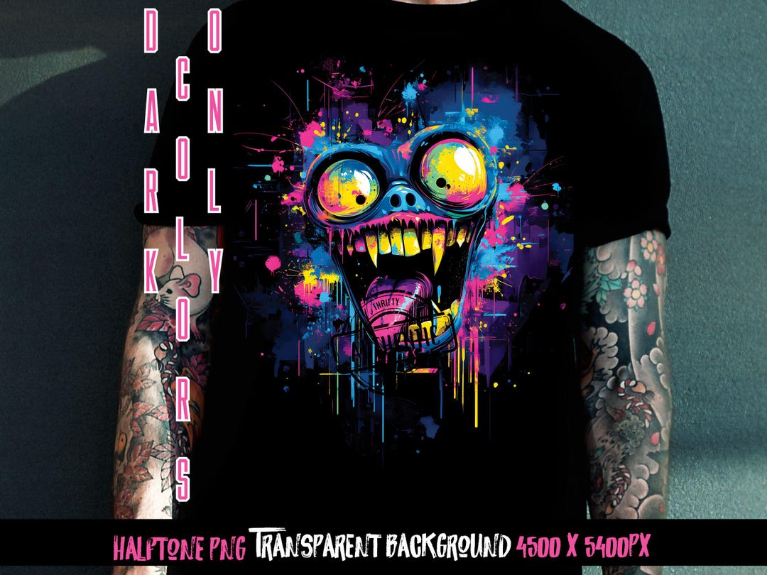 Goofy Ghoul, Screenprint Png, Half Tone, Screenprintable, Dtfdesigns ...